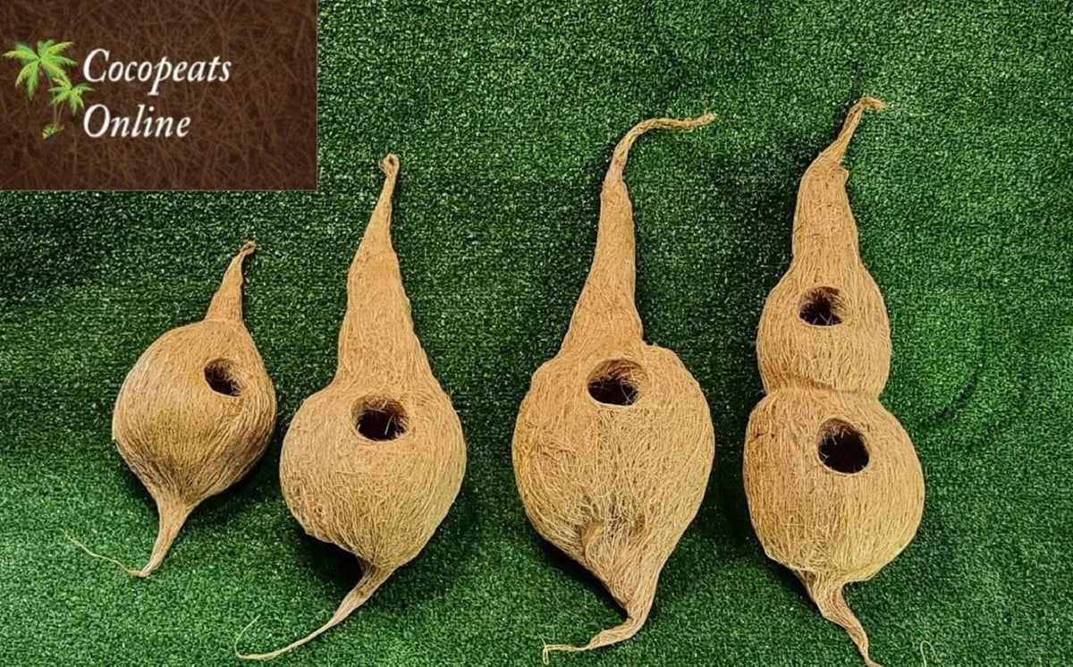 Coir Bird Nest Double Deck | Coconut Fibre Bird House | Bird Nest House – AussieSuperStore
