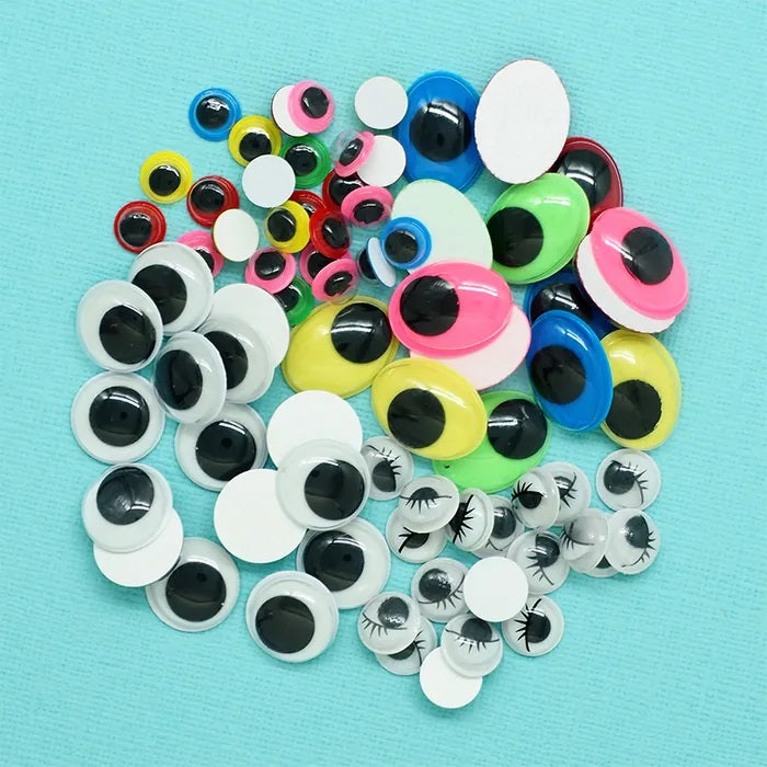Adhesive Assorted Designs Joggle Eyes | Googly or Wiggle Eye | Doll ...