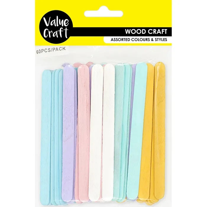 Pastel Colour Wooden Icy Pole Sticks | Craft Wooden Popsicle Sticks ...