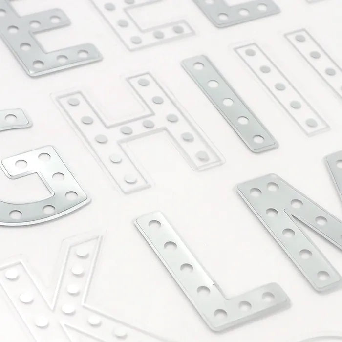 Silver Colour Metallic Alphabets Stickers | Scrapbooking Stickers ...