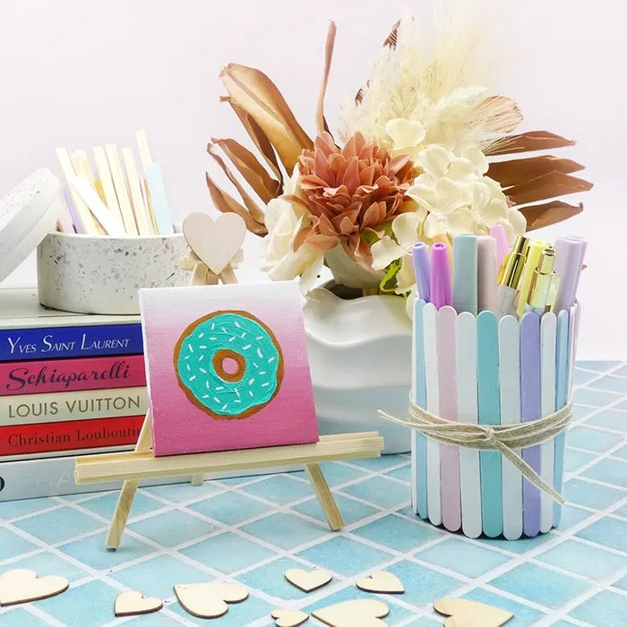 Pastel Colour Wooden Icy Pole Sticks | Craft Wooden Popsicle Sticks ...