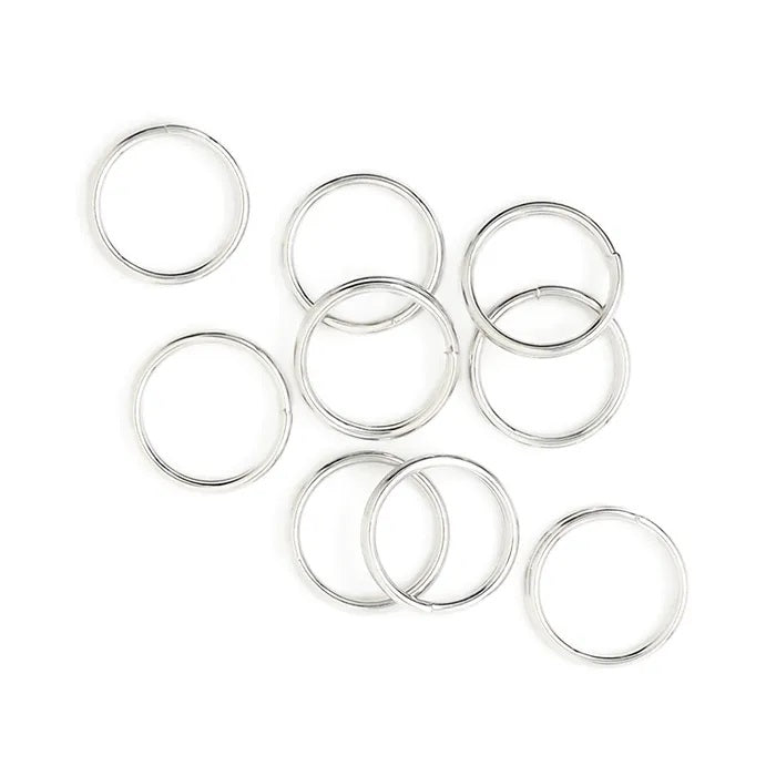 16mm Silver Colour Split Rings | Jewellery Making Accessories ...
