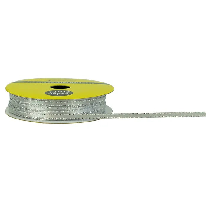 3mm Silver Satin with Silver Edge Ribbons | Gift Packaging Wrapping ...