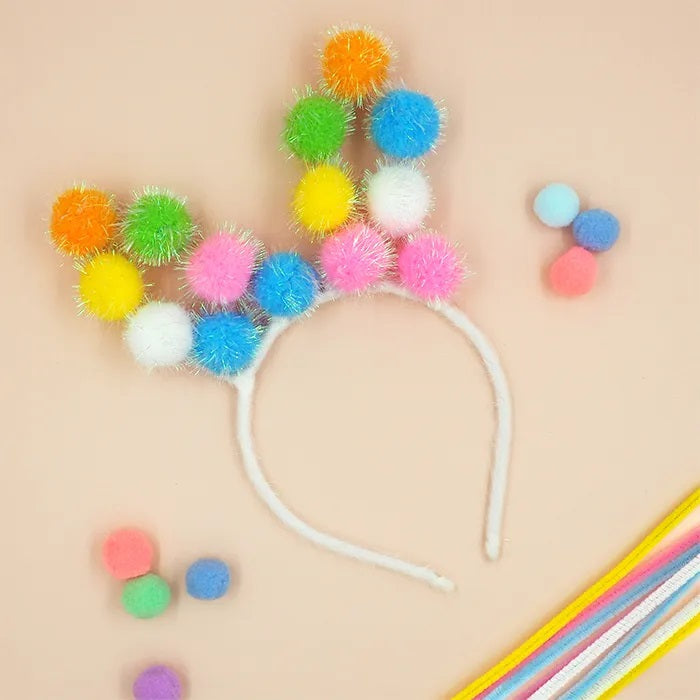 Assorted Pastel Colours Pom Pom | Craft Pom Poms for Kids | Fluffy Pom ...