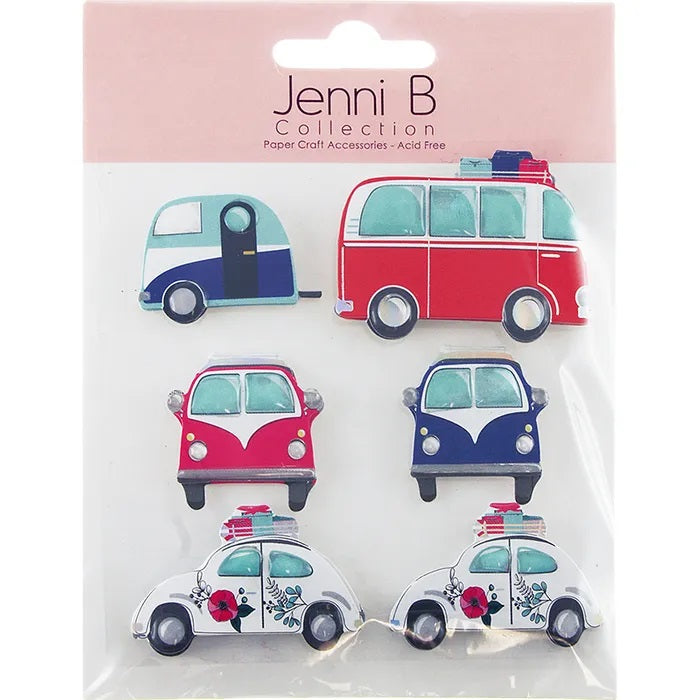 Car & Caravan 3D Sticker | Scrapbooking Stickers embellishments ...