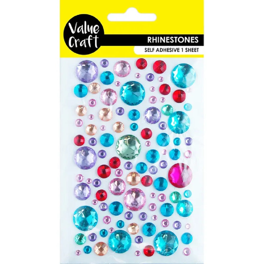 Craft Multicolour Bubble Self- Adhesive Rhinestones | Craft Party ...