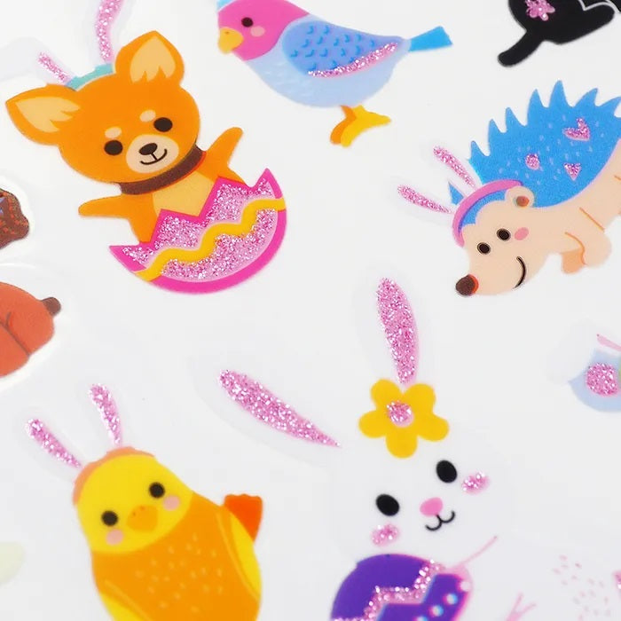 Glitter Animals Shape Easter Stickers | Craft Party Embellishment ...