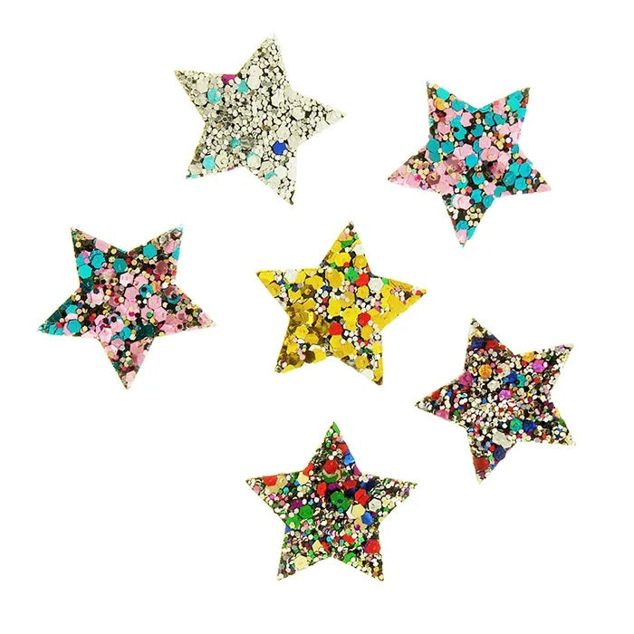 Glitter Stars Shapes Felt Embellishment | Craft Party Scrapbooking ...