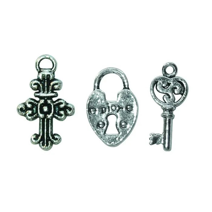 Key, Cross and Padlock Charms | Jewellery Making Accessories ...