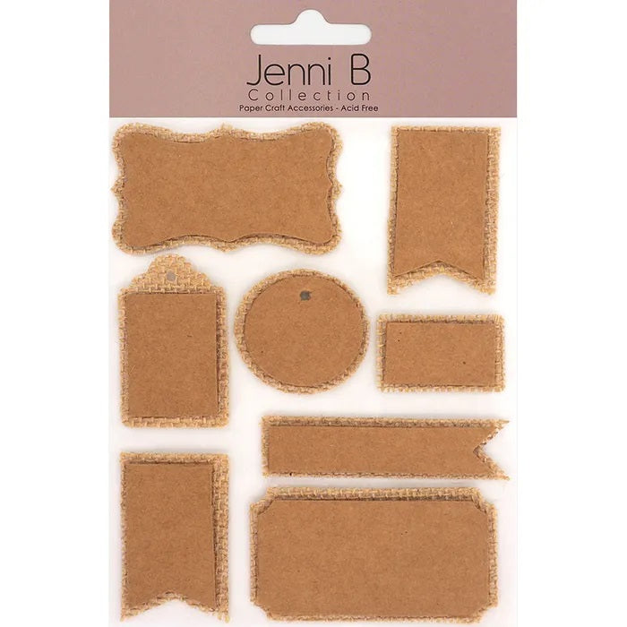 Kraft Burlap Tags 3D Sticker | Scrapbooking Stickers embellishments ...