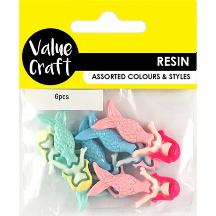 Mermaid Shape Resin Embellishments | Craft Party Scrapbooking ...