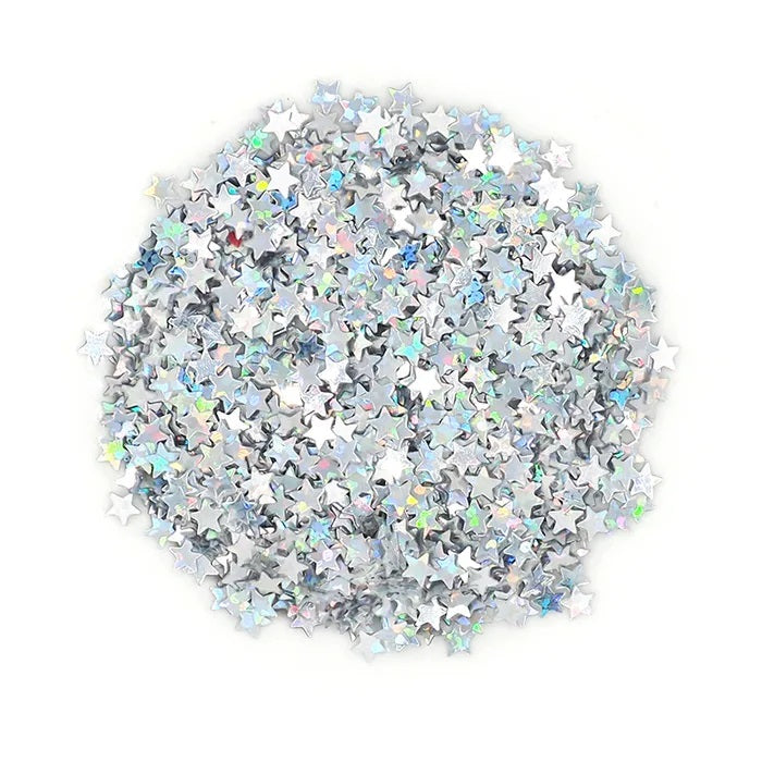 Mini Silver Colour Star Shape Scatters | Craft Glitter Shape | Party ...