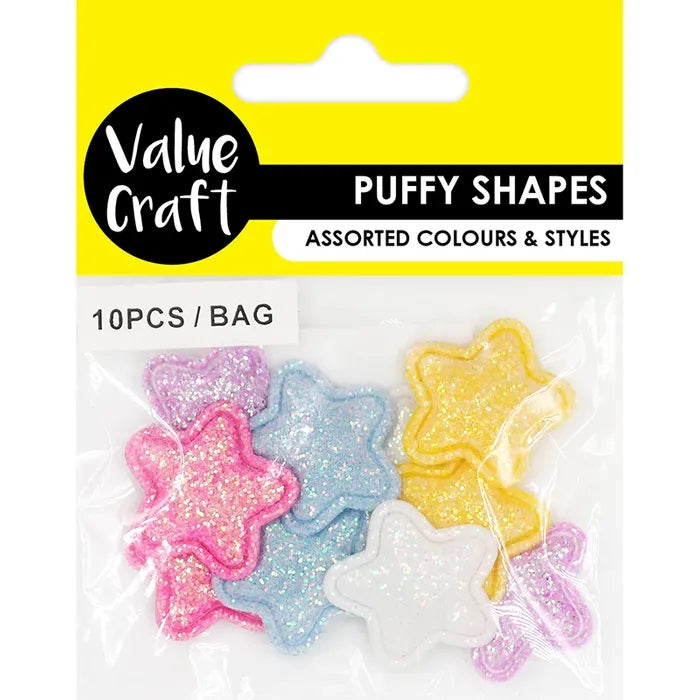 Puffy Glitter Stars Shapes Embellishment | Scrapbooking Embellishment ...