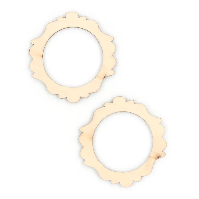 Wooden Circle Shape Frame Embellishments | Craft Animal Embellishments ...
