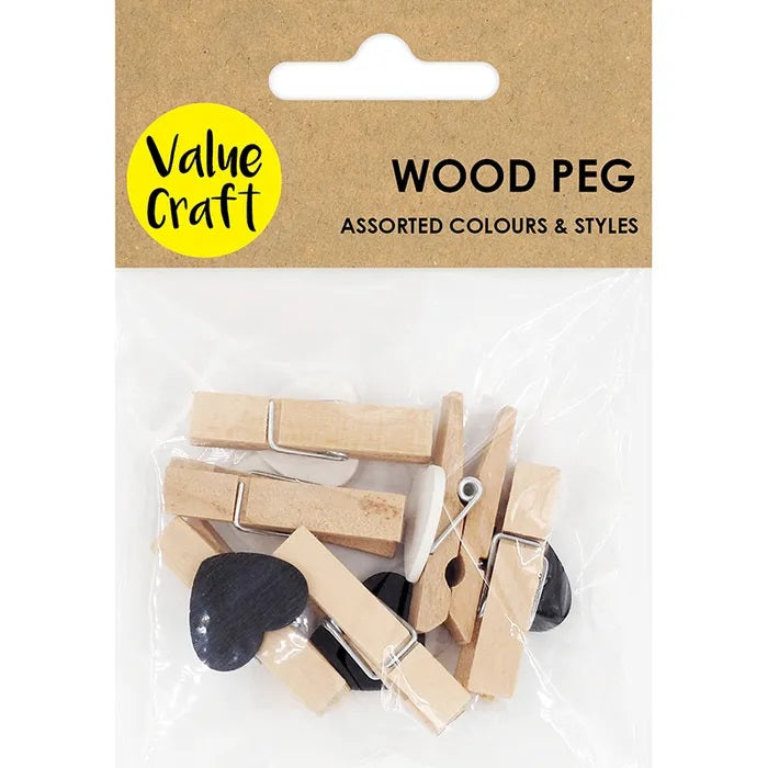 Wooden Craft Pegs with Heart | Craft Wooden Items | Mini Wooden Pegs ...