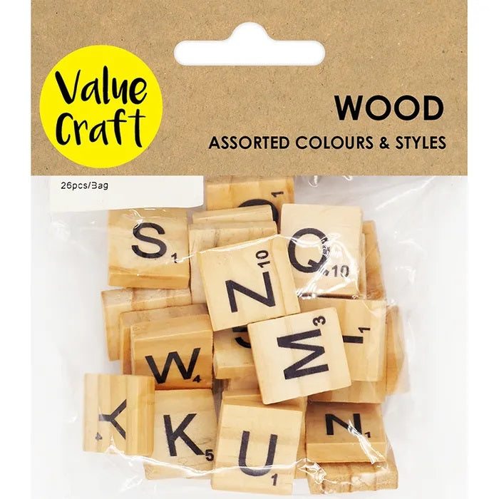 Wooden Scrabble Alphabet Letters | Craft Wooden Shapes | Wood craft ...