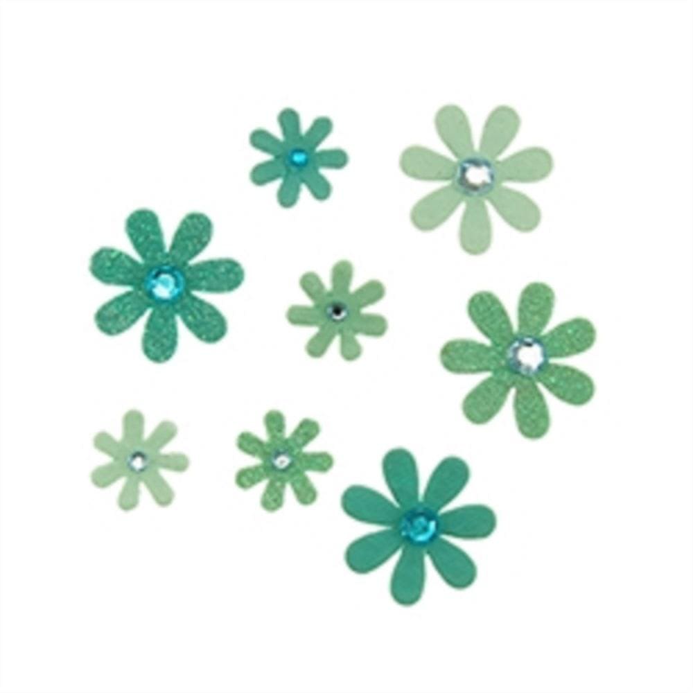 Blue Colour Florettes with Sparkle Flowers | Artificial Craft Flower ...