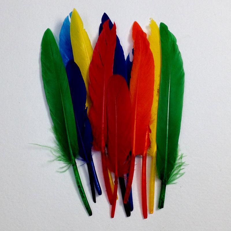 Long Mixed Assorted Colours Craft Feathers | Artificial Feathers ...