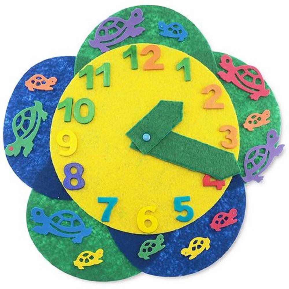 DIY Felt Flower Kids Clock Kit | DIY Kits for Kids | Craft Kits for ...