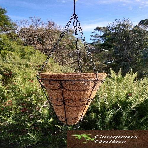 9inch Conical Coir Steel Hanger with Liner | Cone Coco Liner | Cone ...