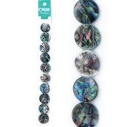 20mm Oil Effect Disc Shell Strung Beads | Jewellery Making Beads ...